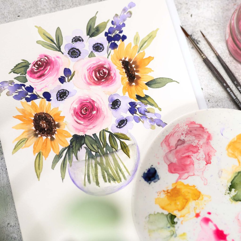 Aquarell-Workshop Sommerblumen - Letterbraut